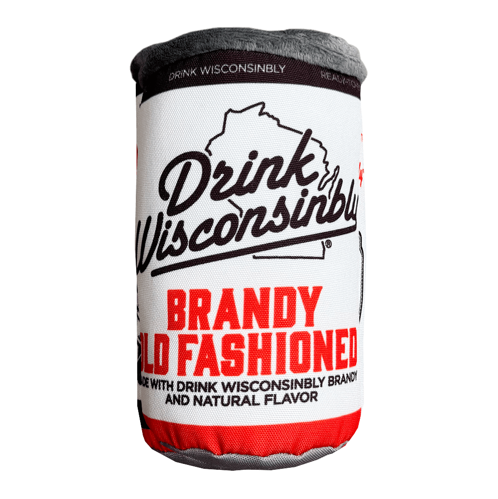 Brandy Old Fashioned Plush Can Dog Toy - Drink Wisconsinbly