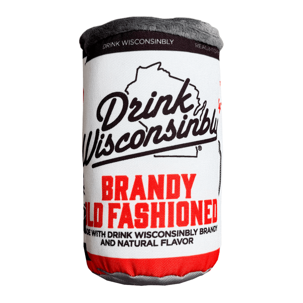 Brandy Old Fashioned Plush Can Dog Toy - Drink Wisconsinbly