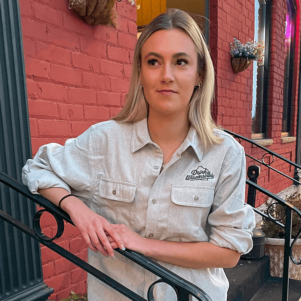 Solid Stone Flannel Long Sleeve - Drink Wisconsinbly