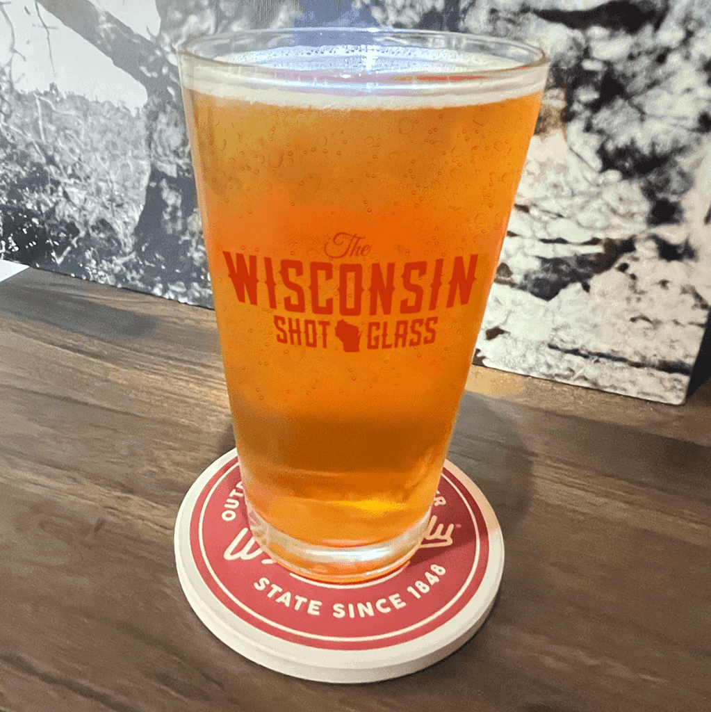 Drink Wisconsinbly "Wisconsin Shot Glass" Pint Glass - Drink Wisconsinbly
