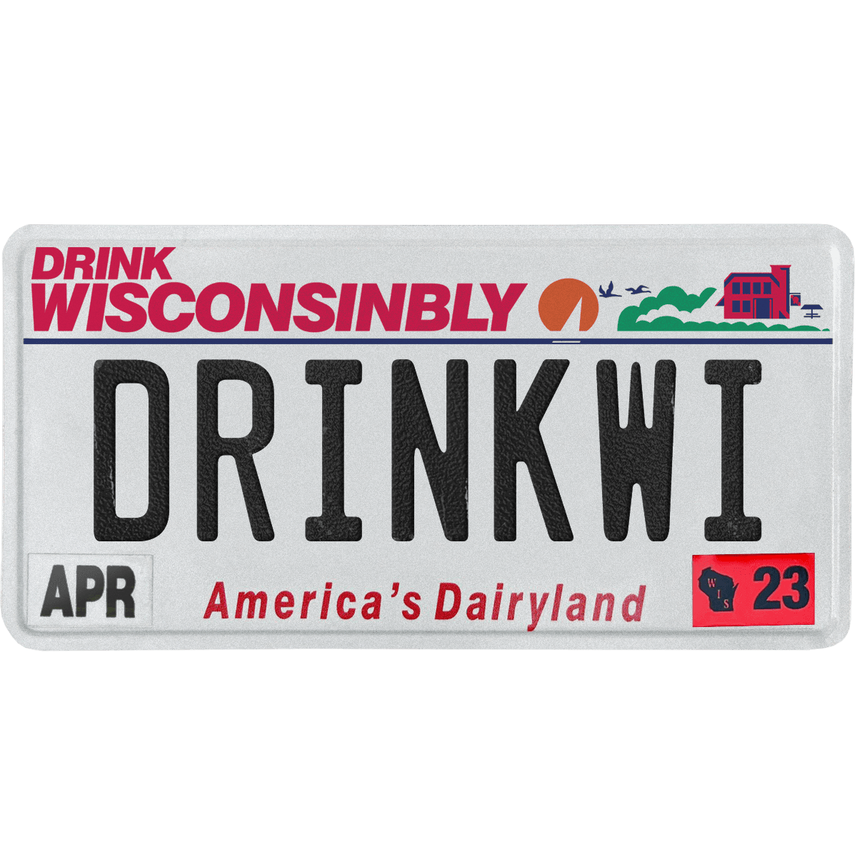 License Plate Sticker - Drink Wisconsinbly
