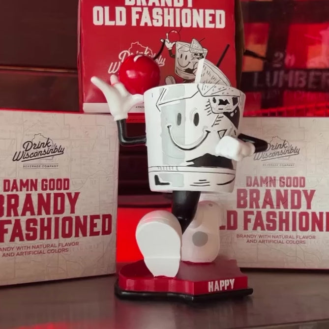 Drink Wisconsinbly "Happy Old Fashioned" Bobblehead - Drink Wisconsinbly